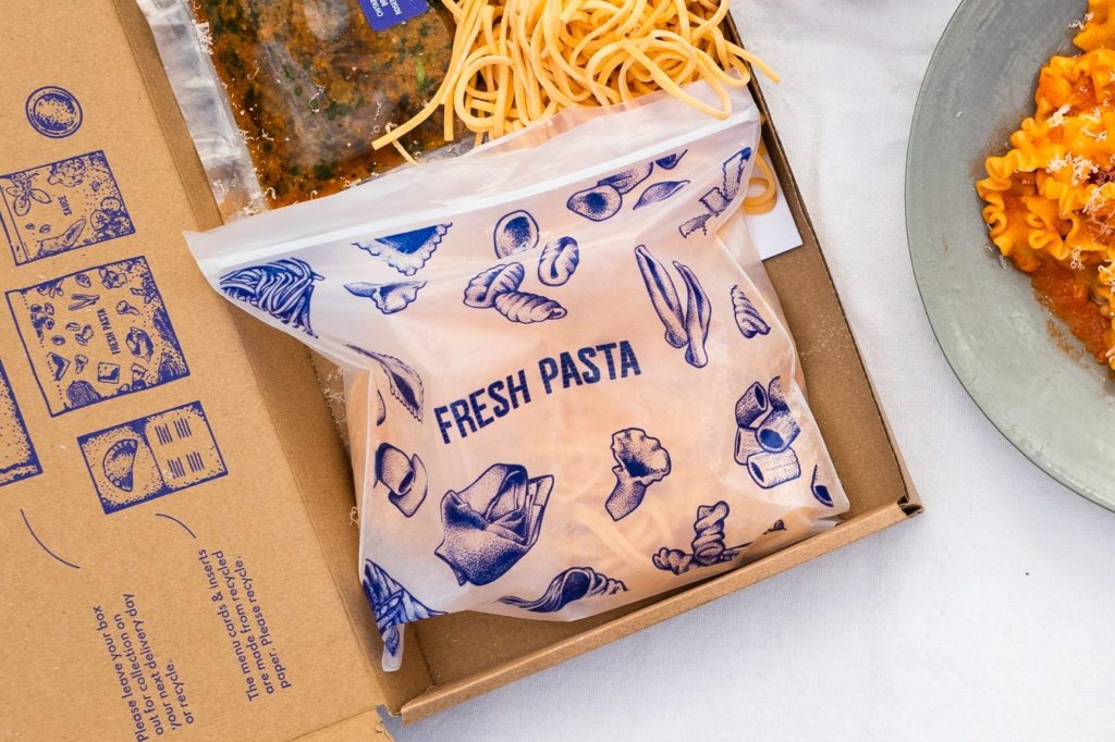 Fresh pasta delivery company unveils new compostable packaging ...