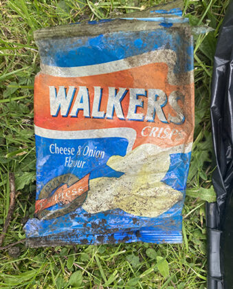 Litter pick uncovers 'surprisingly preserved' crisp packet from the 90s ...